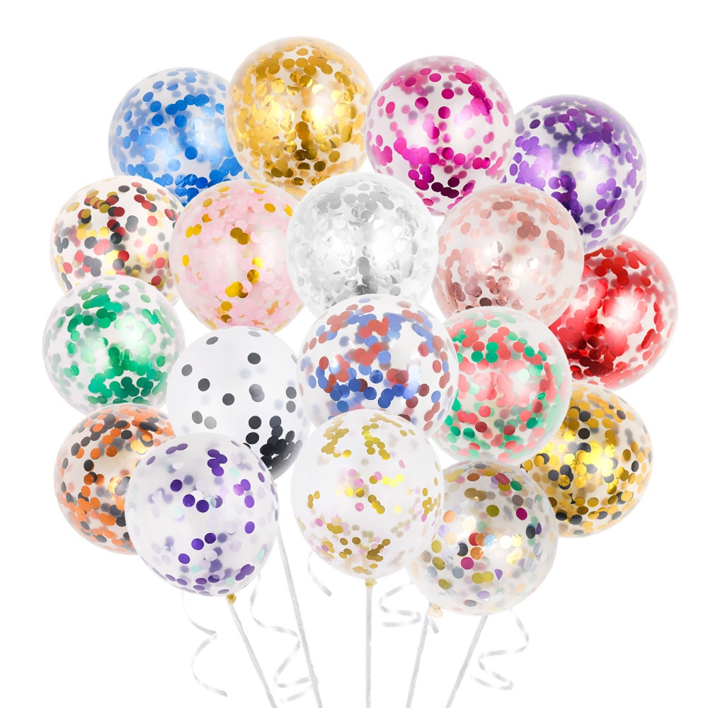 Wholesale Confetti Balloons – 12 Inch Transparent Latex Balloons with ...